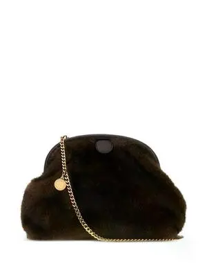 Stella McCartney Falabella Faux-fur Clutch Bag - Brown