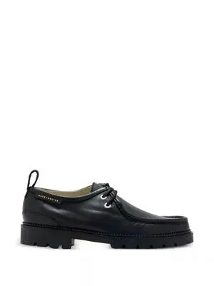 DUKE + DEXTER Moby Leather Boat Shoes - Black