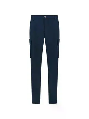 Paul & Shark Lucca Virgin Wool Cargo Straight-leg Trousers - Blue