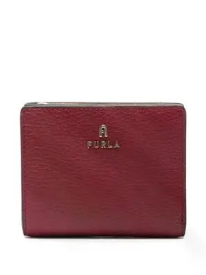 Furla Logo-plaque Pebbled-leather Wallet - Red