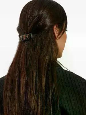 Versace Leather Hair Clip