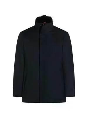 MONTECORE High-neck Single-breasted Coat - Blue