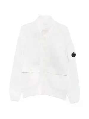 C.P. COMPANY Lens Lambswool Sweater - White