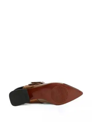 Chie Mihara Buckle-fastening Pointed-toe Pumps - Neutrals