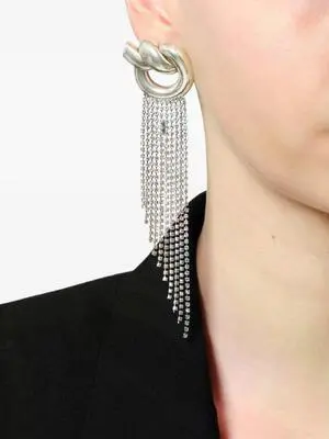 Isabel Marant Étoile Knot-detail Rhinestone-fringe Earrings
