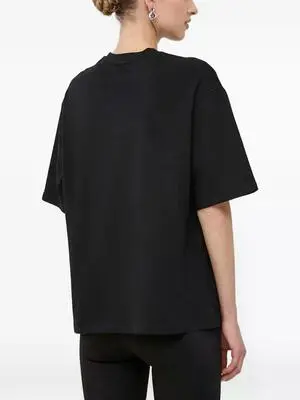 LA MANIA Melanie Logo-embroidered Cotton T-shirt