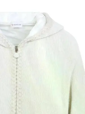 Moncler Waffle Honeycomb-knit Braided Hoodie