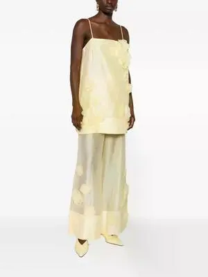 Aje Cloudscape Floral-appliqué Blouse - Neutrals