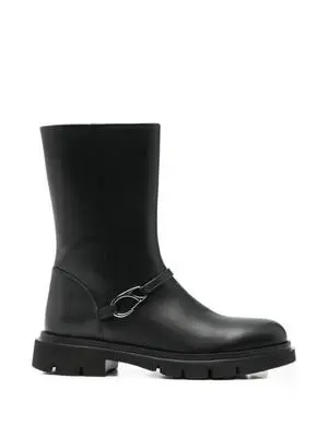 Herno Buckle-detail Leather Boots