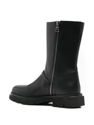 Herno Buckle-detail Leather Boots