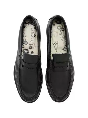 DUKE + DEXTER Ezra Penny Loafers - Black