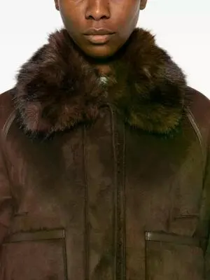 BETTA CORRADI Faux-fur Collar Reversible Jacket