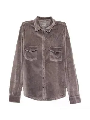 Majestic Filatures Velour-effect Flap-pocket Shirt