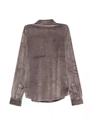 Majestic Filatures Velour-effect Flap-pocket Shirt