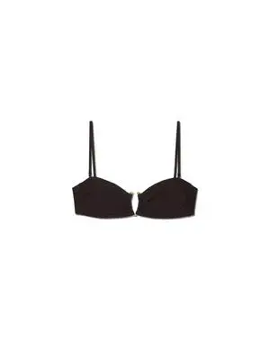 NILI LOTAN Ruched Bandeau Bikini Top
