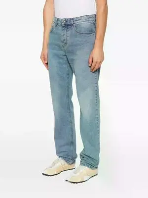 AMI Paris Faded Straight-leg Jeans