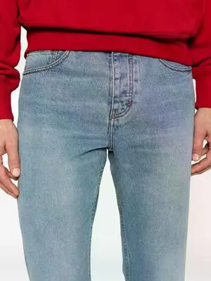 AMI Paris Faded Straight-leg Jeans