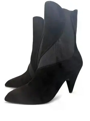 SERGIO ROSSI Tensile Panelled Suede Ankle Boots - Black