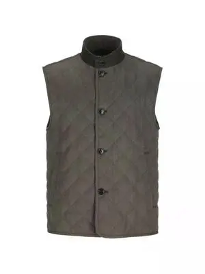 Zegna Quilted High-neck Gilet - Grey