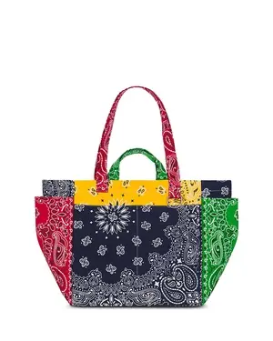 CALL IT BY YOUR NAME Sac Picnic Patchwork Cotton Tote Exclusive - Quadricolor