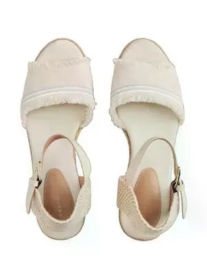 Tommy Hilfiger Frayed-trim Wedge Espadrilles