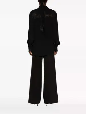 ERMANNO FIRENZE Lace-panelled Sequin-embellished Shirt
