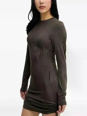 LA MANIA Faith Ribbed-knit Mini Dress