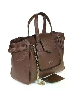 LANCEL S Thea Grained-leather Tote Bag - Brown