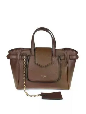 LANCEL S Thea Grained-leather Tote Bag - Brown