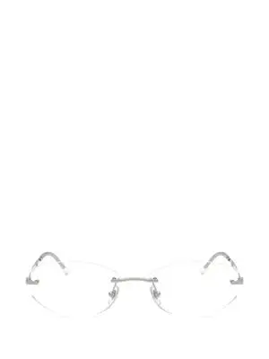 Ray-ban Rimless Geometric-frame Glasses Silver