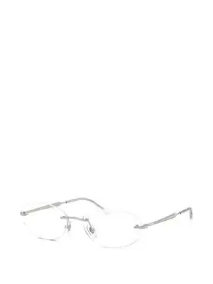 Ray-ban Rimless Geometric-frame Glasses - Silver