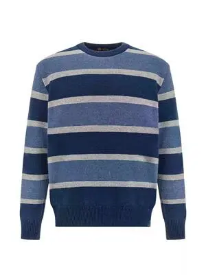 Paul & Shark Striped Crew-neck Sweater - Blue