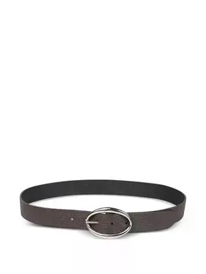 Orciani Grained-leather Buckle Belt - Brown