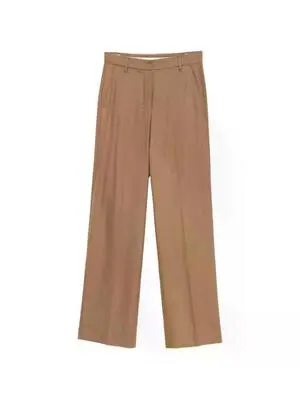 Max Mara Pressed-crease Straight-leg Trousers - Neutrals