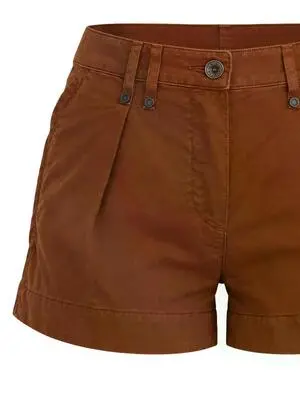 Plein Sud Pleated Cargo Shorts - Brown
