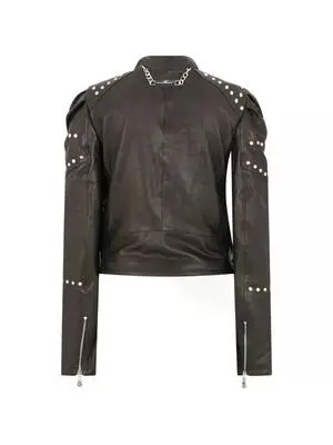 John Richmond Stud-embellished Leather Jacket