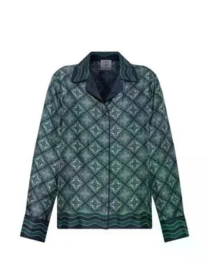 Casablanca Monogram-print Silk Shirt