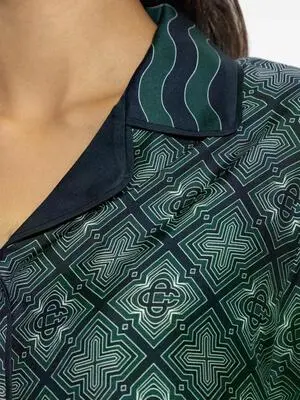 Casablanca Monogram-print Silk Shirt