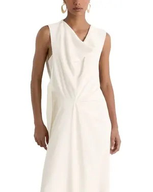 REISS Dorota Draped Dipped Hem Dress
