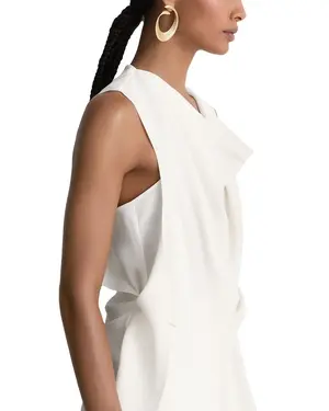 REISS Dorota Draped Dipped Hem Dress