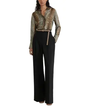 REISS Lyla Snakeskin Print Shirt