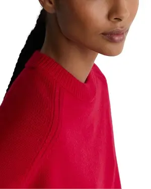REISS Riley Wool & Cashmere Crewneck Sweater - Red