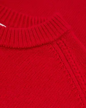 REISS Riley Wool & Cashmere Crewneck Sweater - Red
