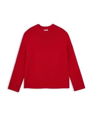 REISS Riley Wool & Cashmere Crewneck Sweater - Red