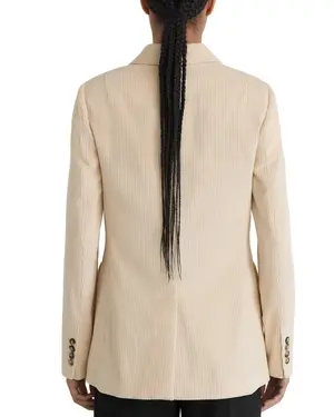 REISS Sadie Cotton Double Breasted Blazer