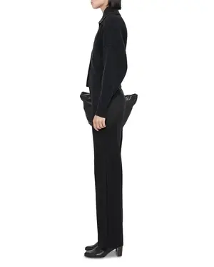 ALLSAINTS Caron Wool Funnel Neck Cardigan - Navy Blue