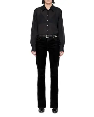 ALLSAINTS Simone Sheer Cotton Blouse