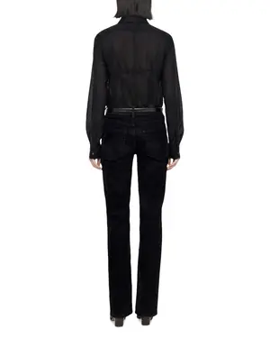 ALLSAINTS Simone Sheer Cotton Blouse