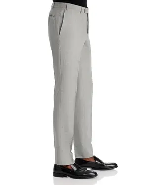 Canali Capri Melange Solid Slim Fit Dress Pants