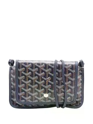 Goyard 2015-2026 Goyardine Plumet Pocket Wallet Crossbody Bag - Blue